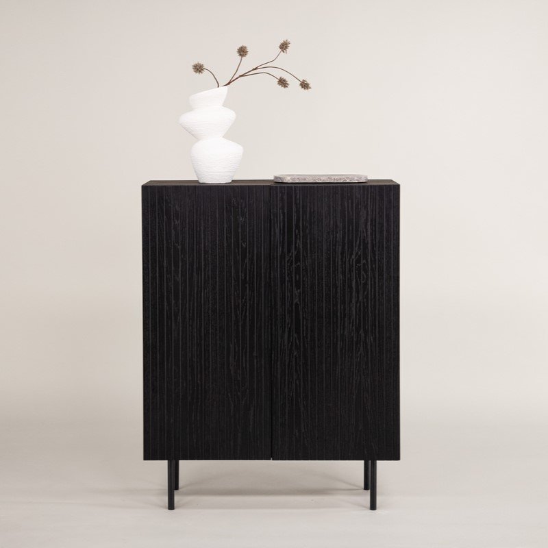 Primas - Skab i sort egefiner på MDF - Reoler og skabe - 3-Nordic